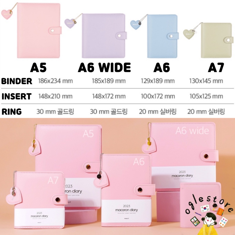 2023 A5 A6 A7 Diary Cover and Insert Korean Planner 2023 Cute Leather ...