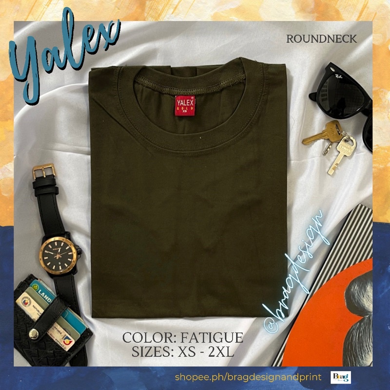 YALEX Fatigue | ROUNDNECK | Red Label | Plain Shirt | Shopee Philippines