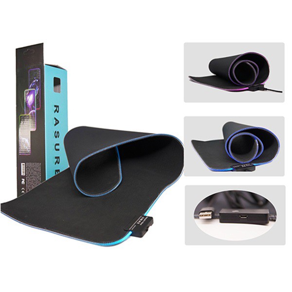 Rasure LED RGB Colorful USB Gaming Mouse Pad for Gamer RS-01 (80x30 ...