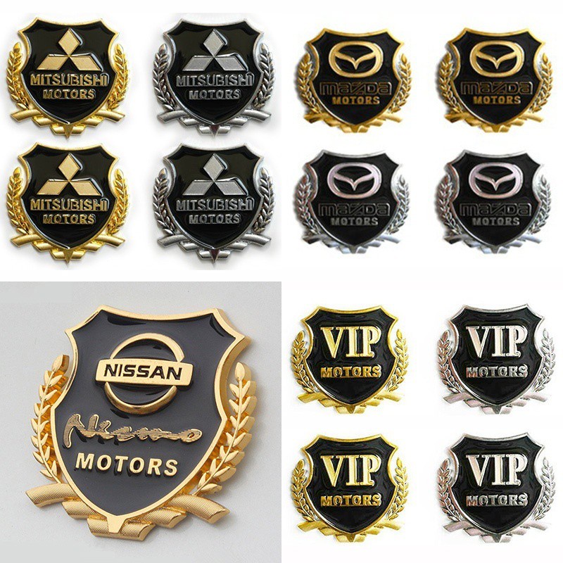 2pcs/set 3D Metal Car Side Door Badge Stickers Side Window Emblem ...