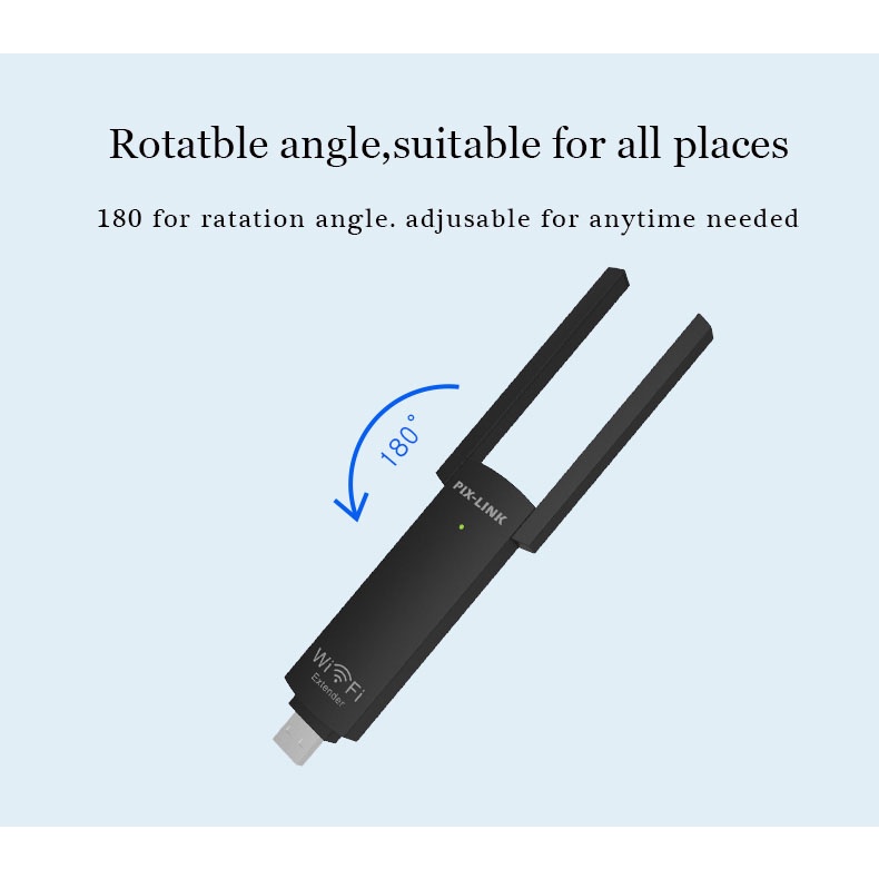 PIX-LINK USB Wireless Router's WiFi Repeater 300Mbps Signal Amplifier Dual Antennas LV-UE02 Wi ...
