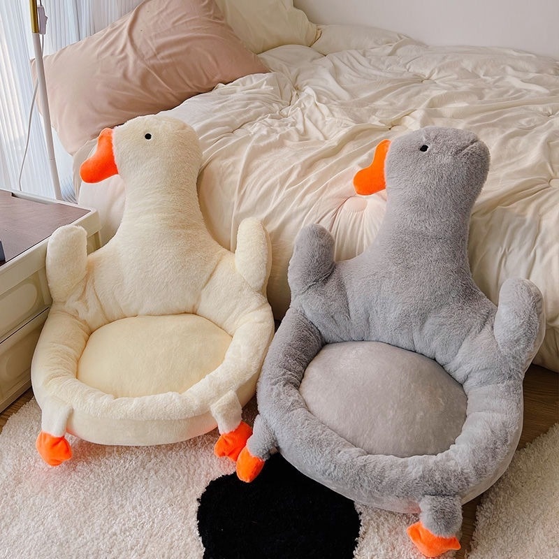 Cute Big Goose Plush Toy Seat Cushion Chair Back Cushion One Half ...