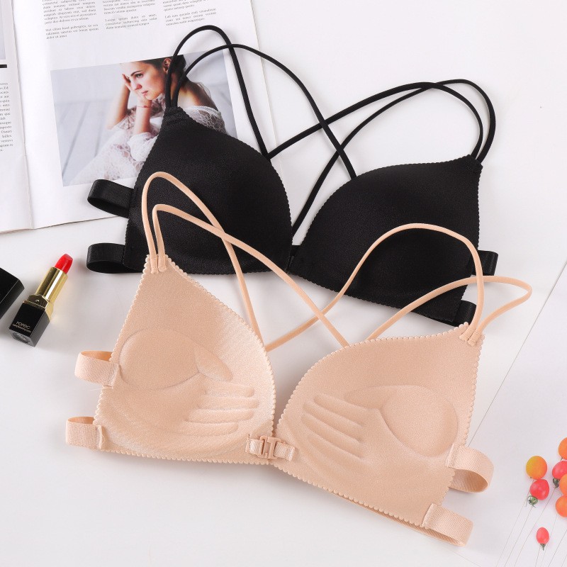 WILD FASHION Front Clasped Push Up Bra Buckle Sexy Bra Brallete（Free ...