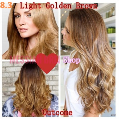 8.3 LIGHT GOLDEN BROWN HAIR COLOR WITH OXIDIZER | Shopee Philippines