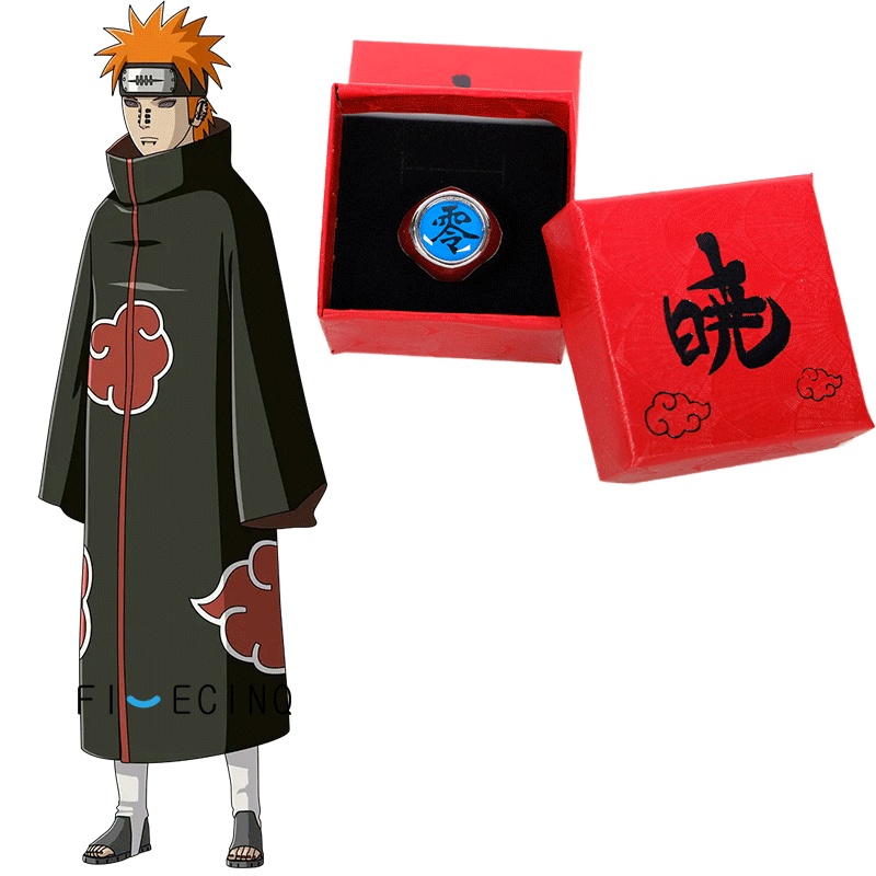 Pain Ring with Red Box Akatsuki Metal | Shopee Philippines