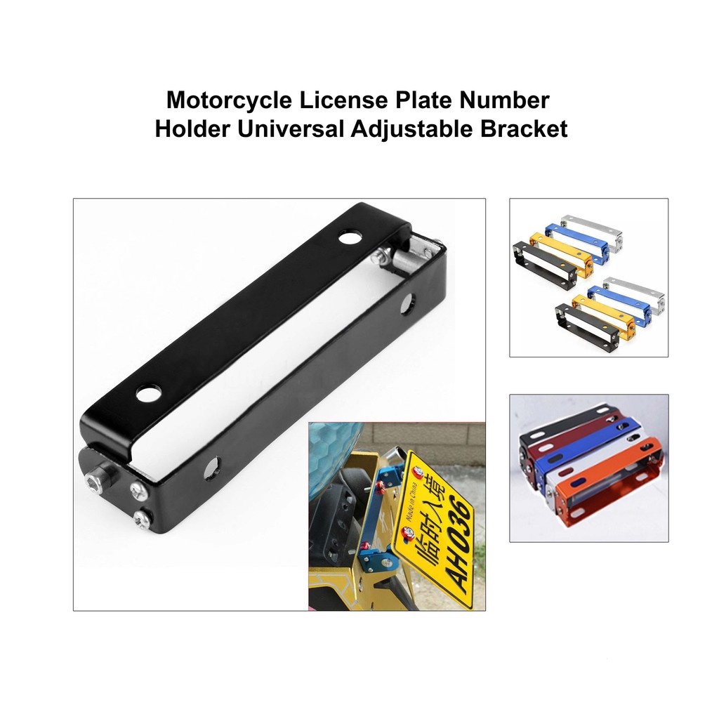 Motorcycle License Plate Number Holder / Universal Adjustable Bracket ...