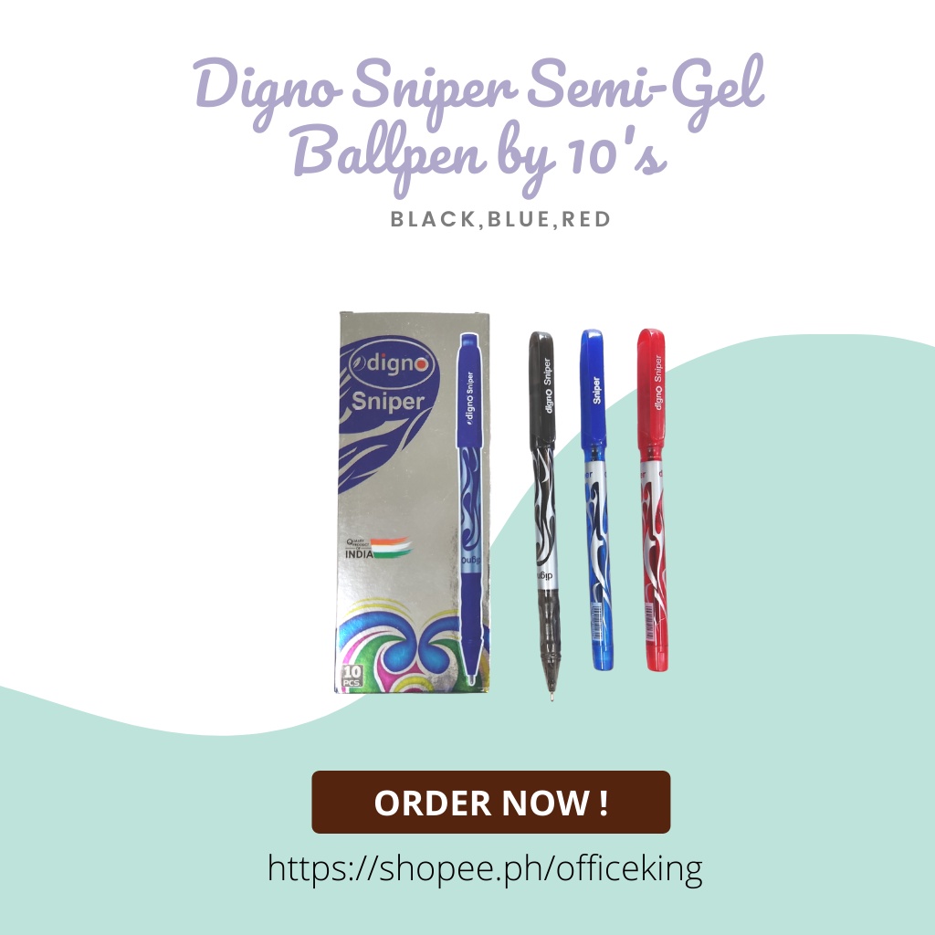 DIGNO Sniper Semi Gel Ballpen by 10's 0.7mm | Shopee Philippines
