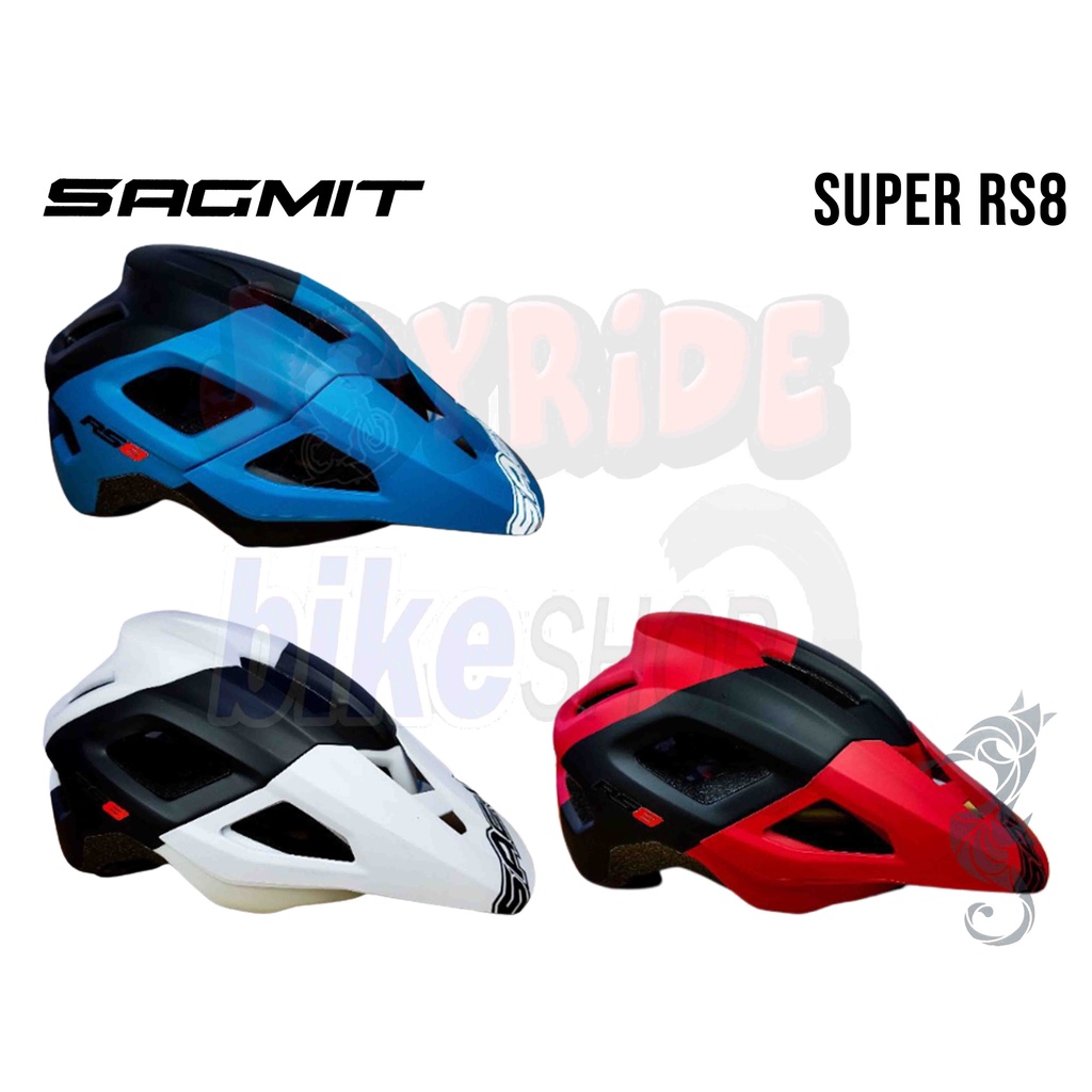 MOUNTAIN BIKE HELMET SAGMIT RS7/RS8 (VISOR) (MTB HELMET) (ADJUSTABLE ...