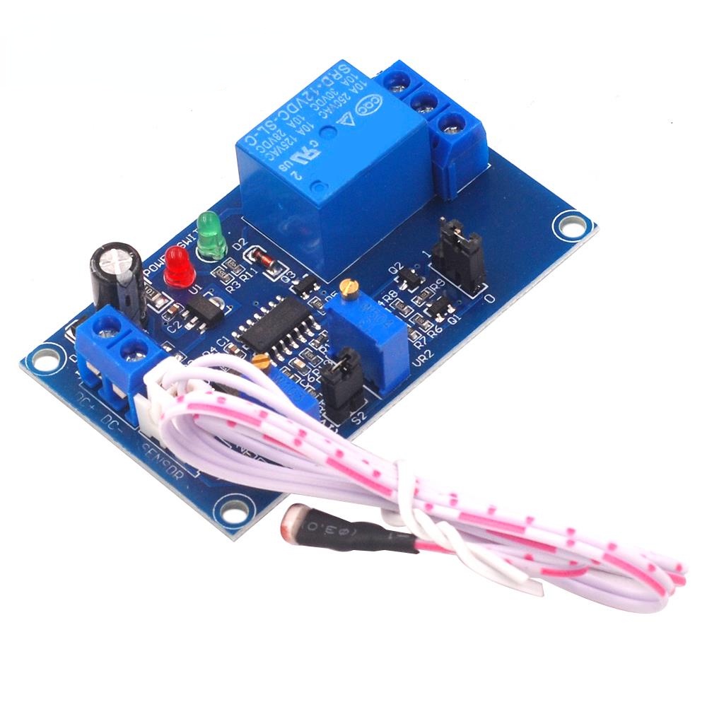 5V 12V Photosensitive Resistor Sensor Relay Module Light Control Delay ...