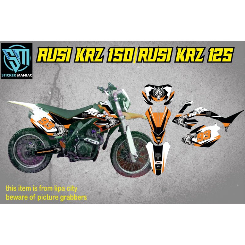 Rusi KRZ 200,Rusi KRZ 150 full body decals | Shopee Philippines