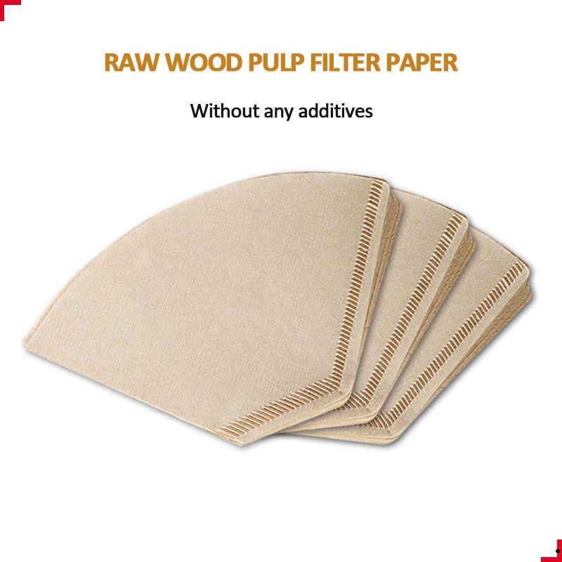 Coffee filter paper Fan type unbleached | Shopee Philippines