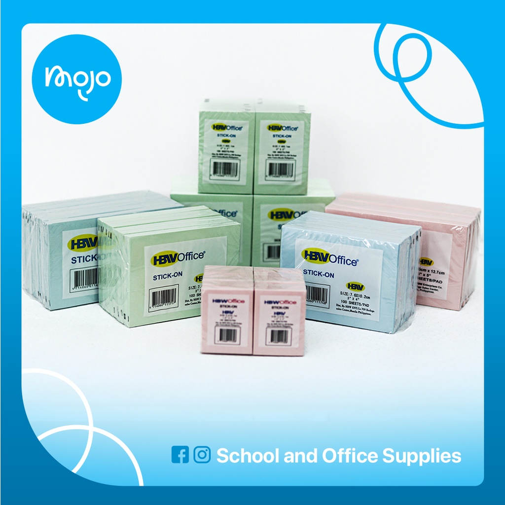 Sticky Note Pad HBW (100 Sheets) | Shopee Philippines