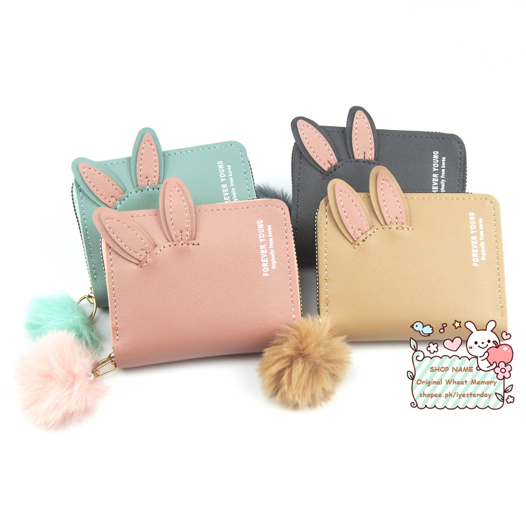 Forever Young Rabbit Cute Short Mini Wallet | Shopee Philippines