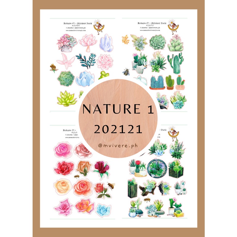 A6013 NATURE #1 | Cute Stickers | Aesthetic Stickers | Bullet Journal ...