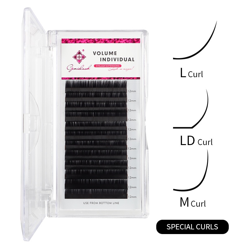 GENIELASH L/LD/M Curl Eyelash Extension All Size Faux Mink Individual ... GENIELASH L/LD/M Curl Eyelash Extension All Size Faux Mink Individual ...