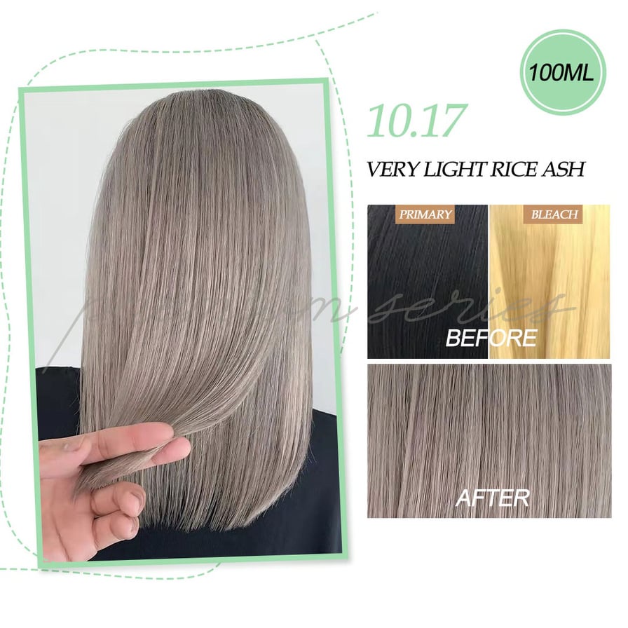 10.17 Very Light Rice Ash Hair Color 100ml | Shopee Philippines