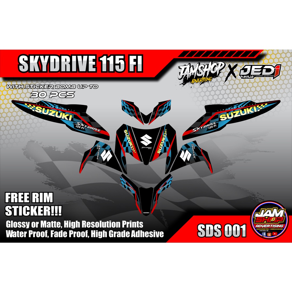 Suzuki Skydrive 115 FI Decals | Shopee Philippines