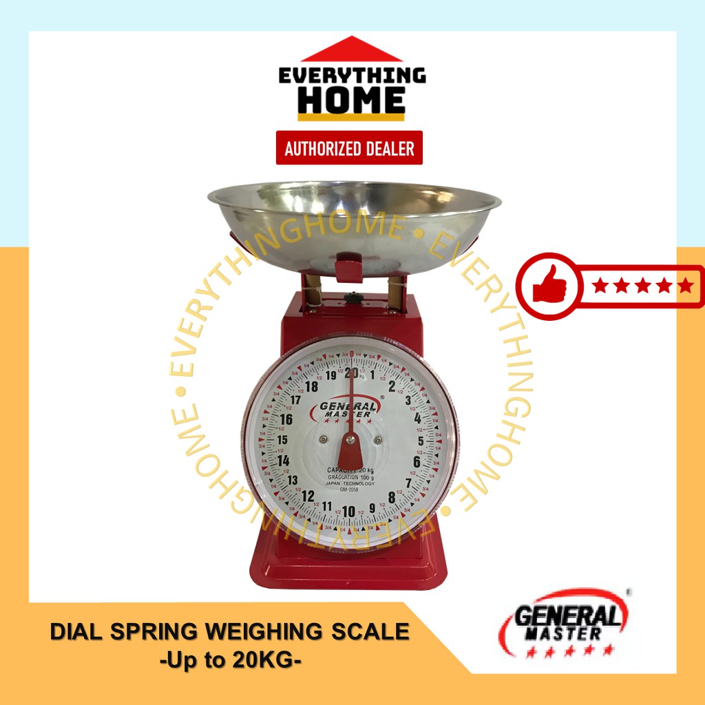 General Master Weighing Scale 20 KG Dial Spring Scale (Timbangan) / GM ...