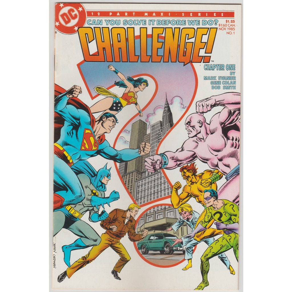DC Challenge 1 (1985) Superman, Batman, Riddler, Wonder Woman, Adam ...