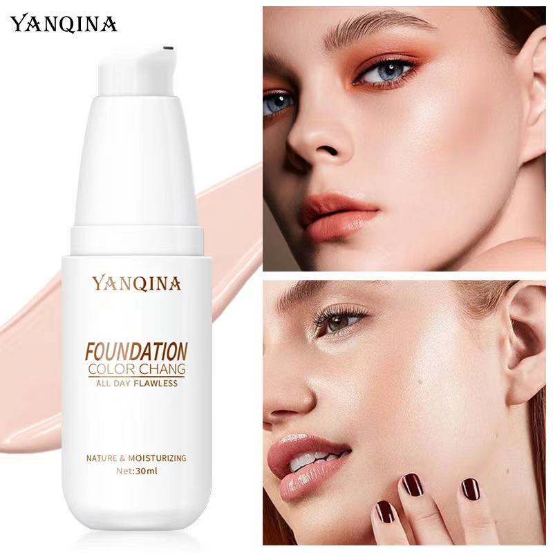 YANQINA Liquid Foundation Brighten Long-lasting Universal Color ...