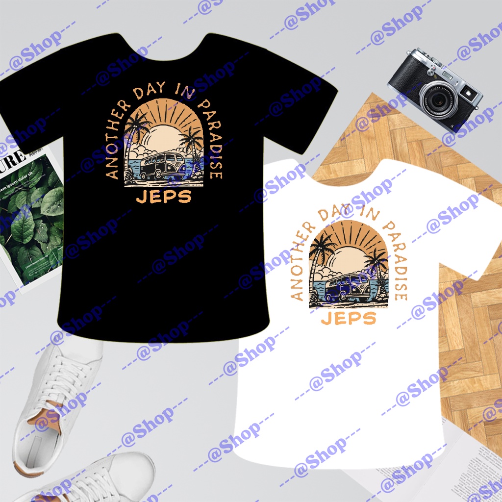 T-shirt Clothing Jeps Another Day In Paradise Front and Back Design ...