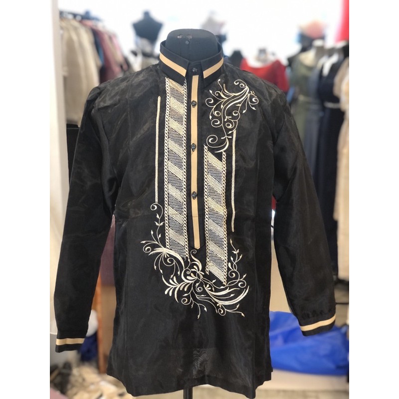 black barong ( barong tagalog, men's barong) | Shopee Philippines
