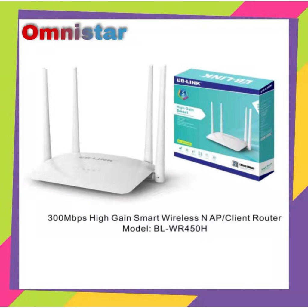 LB-Link BL-WR450H 2.4GHz 300Mbps Wireless N AP/Client Router Repeater ...