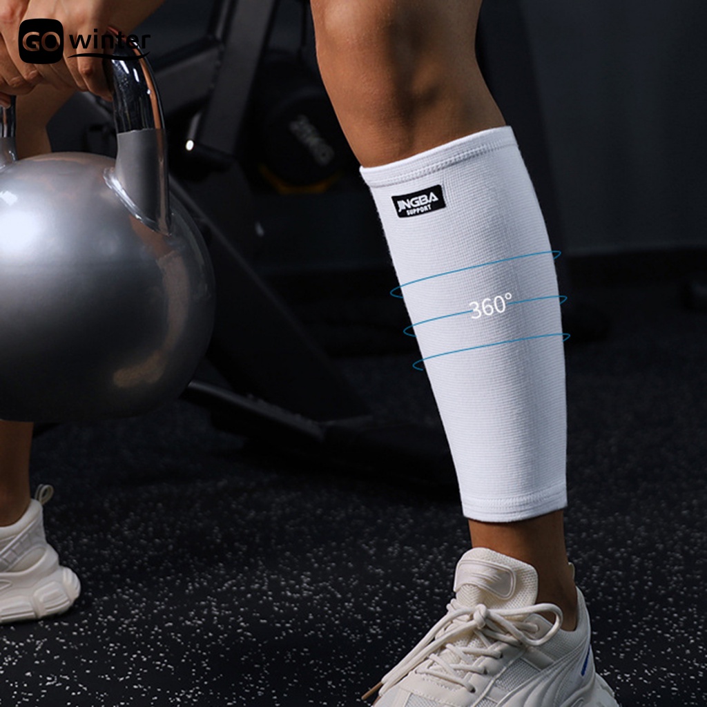 gowinter 1Pc Shin Sleeve Nylon White Soccer Shin Protector Fits The ...
