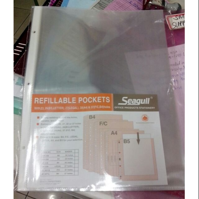 Seagull Refill 3holes - Long for CLEARBOOK only | Shopee Philippines