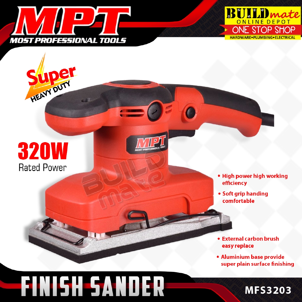 MPT Finish Sander 320W Aluminum Base 180x90mm MFS3203 Most Professional ...