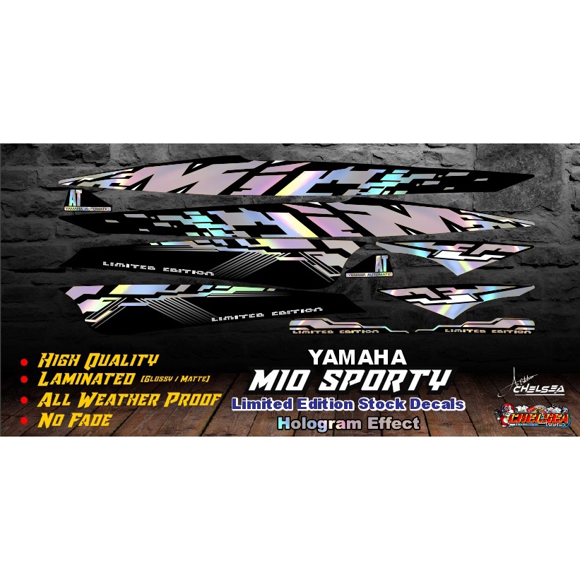 Yamaha Mio Sporty Limited Edition Stock Decals / Stickers with freebies ...