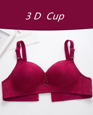 Wireless Bra B C Cup Big Size 36-46 Push Up Bra Thin Sponge Cotton ...