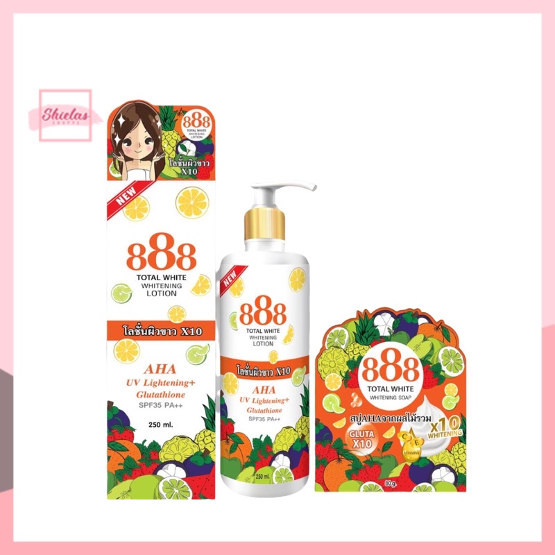 888 Total White Whitening Soap and Lotion | Shopee Philippines