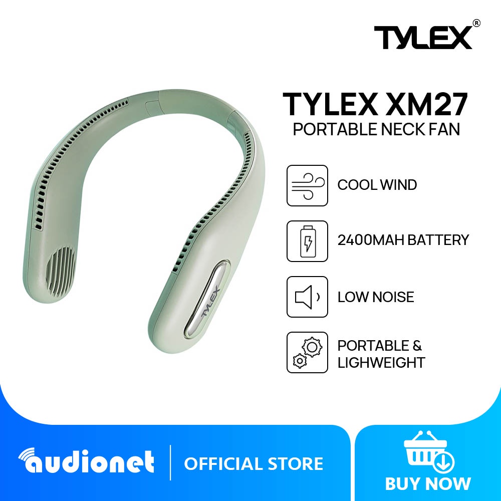 TYLEX XM27 Portable Neck Fan Hands Free Turbine Blade Type-C Charging ...
