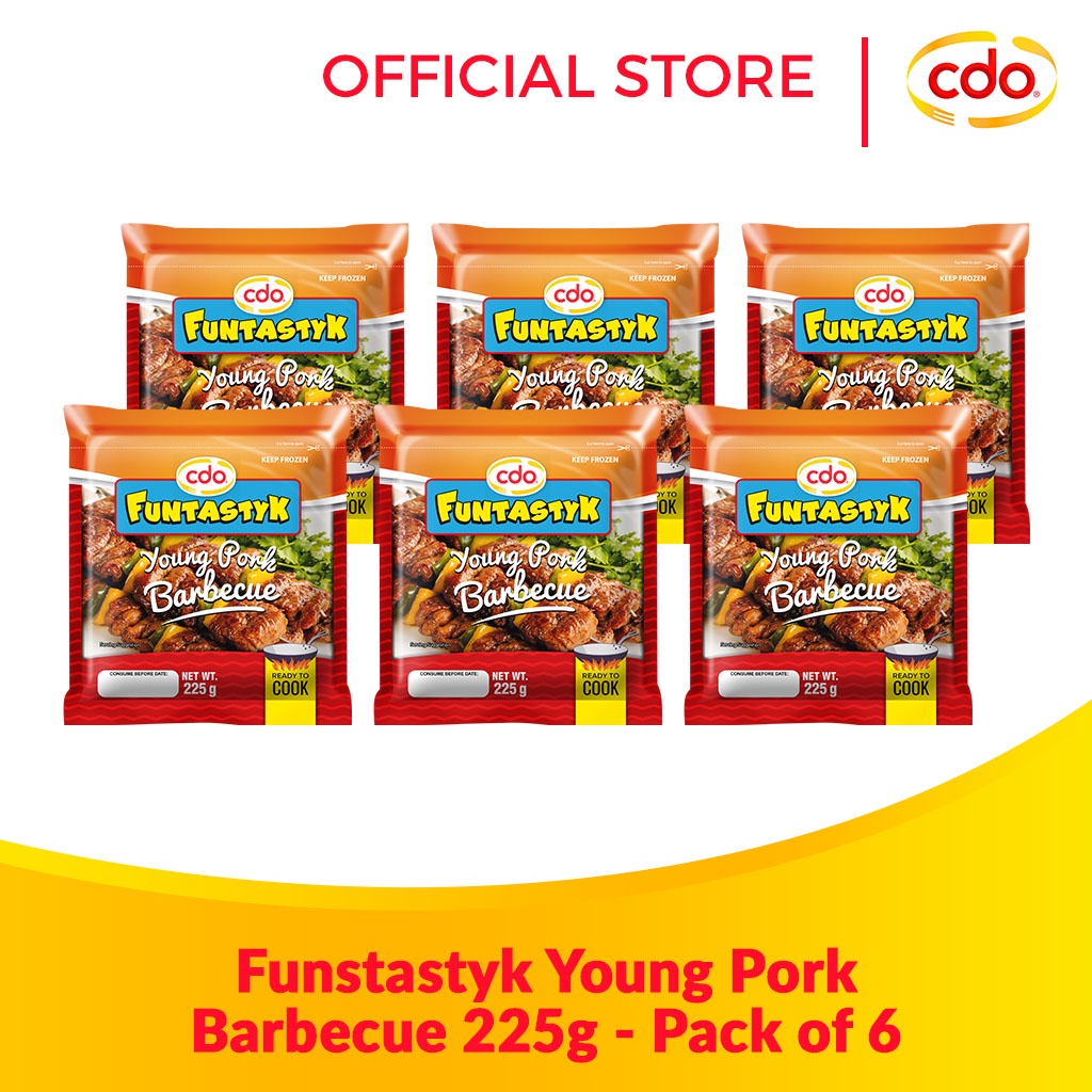 CDO FUNTASTYK Young Pork Barbecue 225g - Pack of 6 | Shopee Philippines