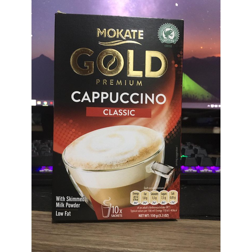 Mokate Gold Premium Cappuccino Classic 10 sachets | Shopee Philippines