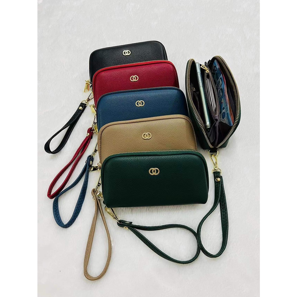 With Wristlet Ladies Pouch Korean Style Hand Mobile Pouch | Shopee ...