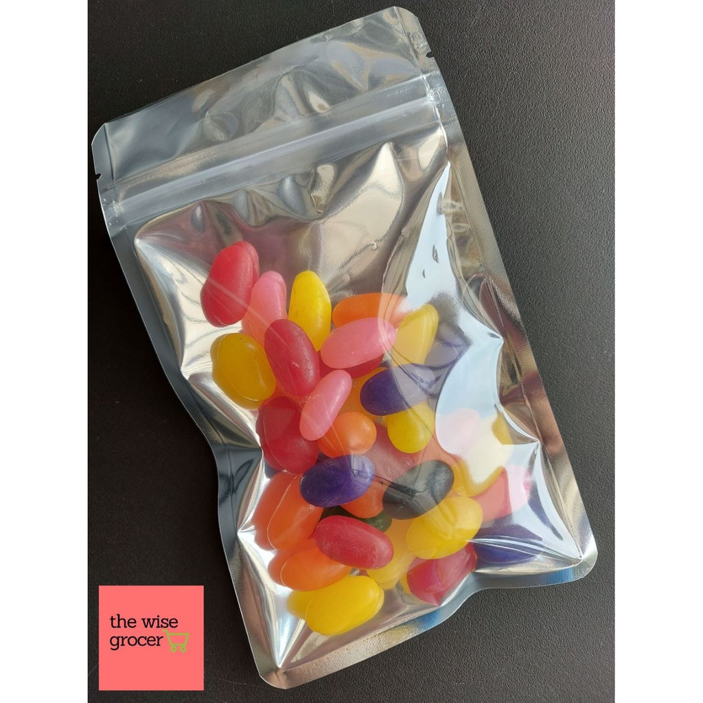 [Low Price]- Half Clear/Half Silver Flat Plastic Pouch with Ziplock for ...