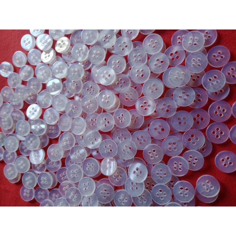 Butones polyester button BLACK/CLEAR sold per 100 pcs. pang school ...