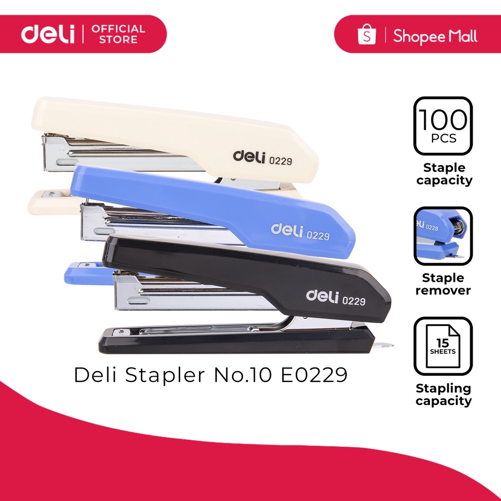 Deli E0229 - Stapler No.10 (1PC) [7527229WH] | Shopee Philippines