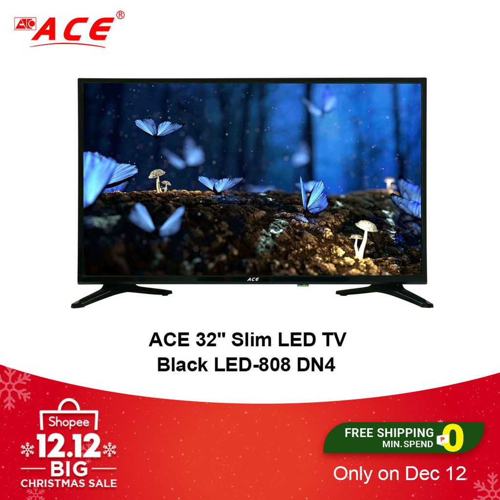 ACE 32" Slim LED TV Black LED-808 DN4 | Shopee Philippines