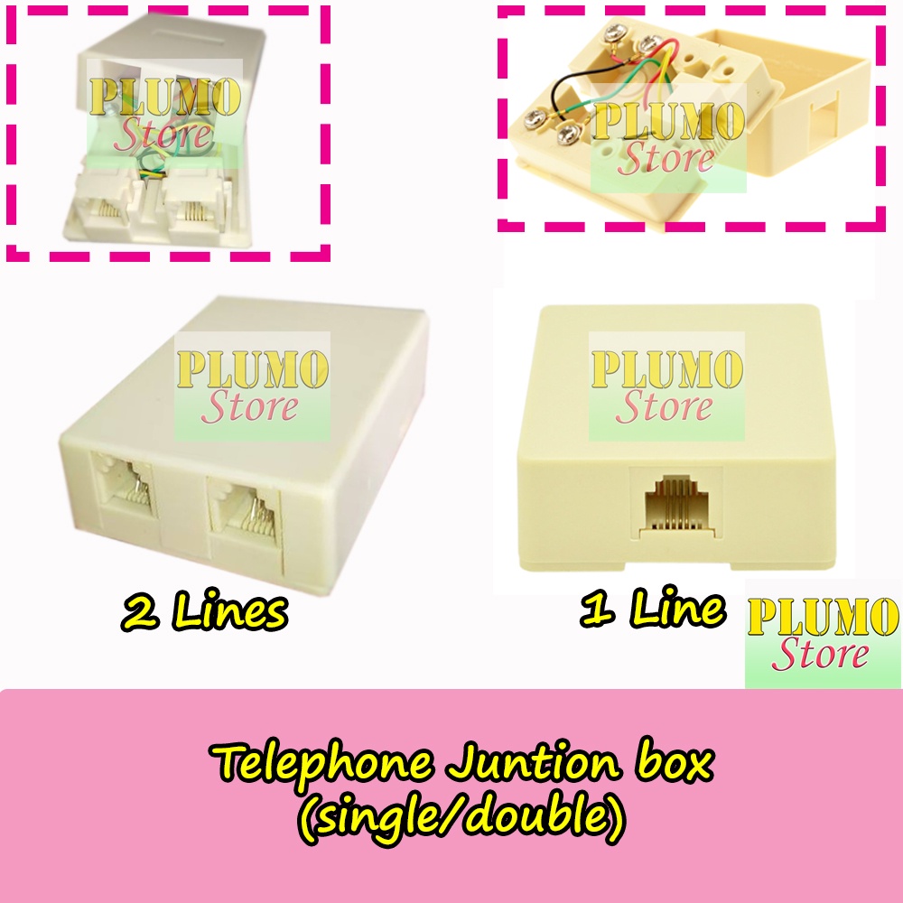 Telephone Junction Box (single/double)per piece | Shopee Philippines