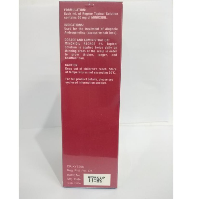 REGROE MINOXIDIL 5% 60ML presyo ₱1,015