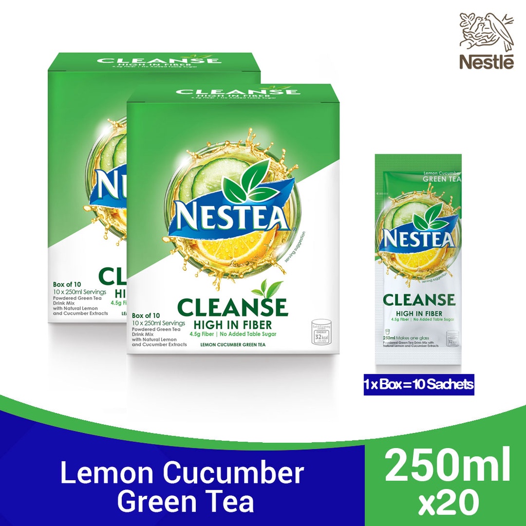 NESTEA Cleanse Lemon Cucumber Powdered Green Tea with Fiber 250ml ...
