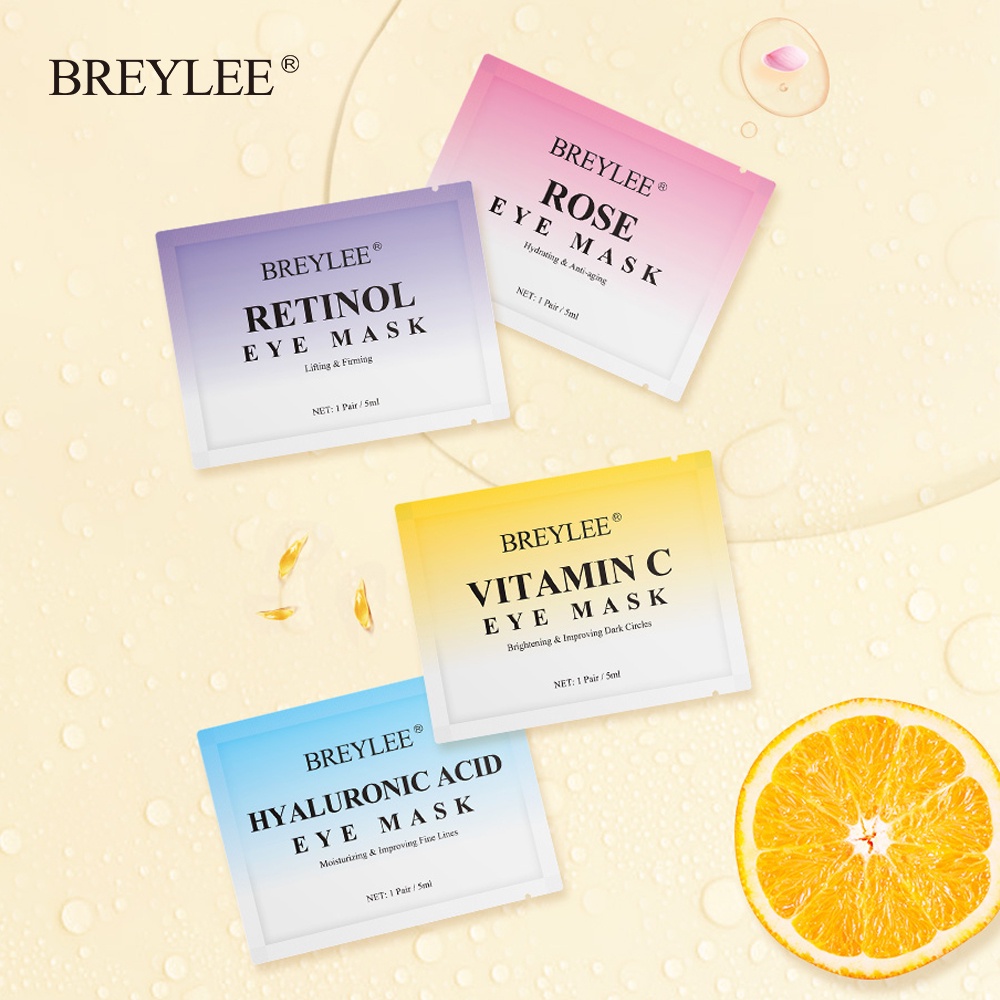 BREYLEE Eye Mask Eye Patch Remove Eyebags Vitamin C Hyaluronic Acid ...