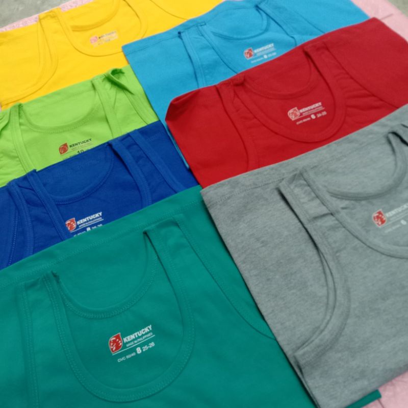 KENTUCKY COLORED SANDO FOR KIDS 6pcs. & 3pcs. | Shopee Philippines