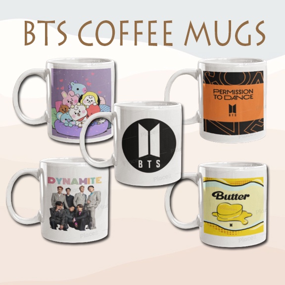 BTS COFFEE MUGS FOR GIFT SOUVENIR | GIVEAWAYS | Shopee Philippines