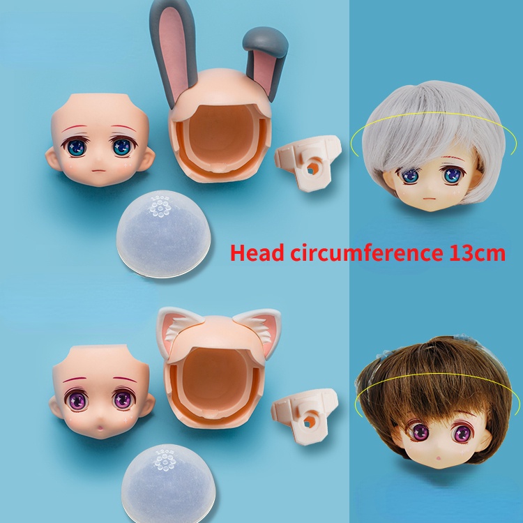 YMY doll head with hair OB11 BJD doll head GSC Nendoroid BJD doll ...