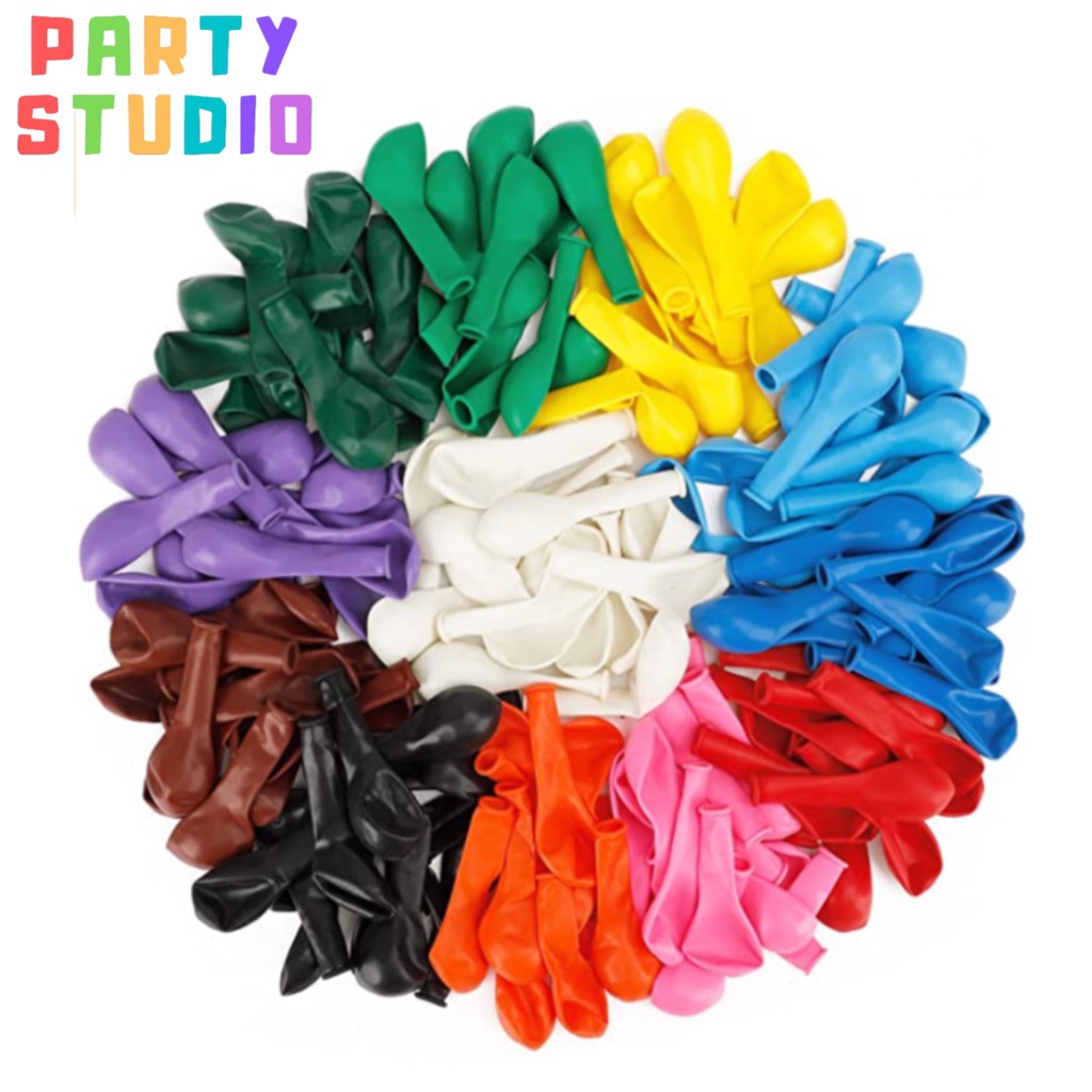 Metallic Balloons Size 5 Inches (100 pcs) Assorted Color Quality Latex ...