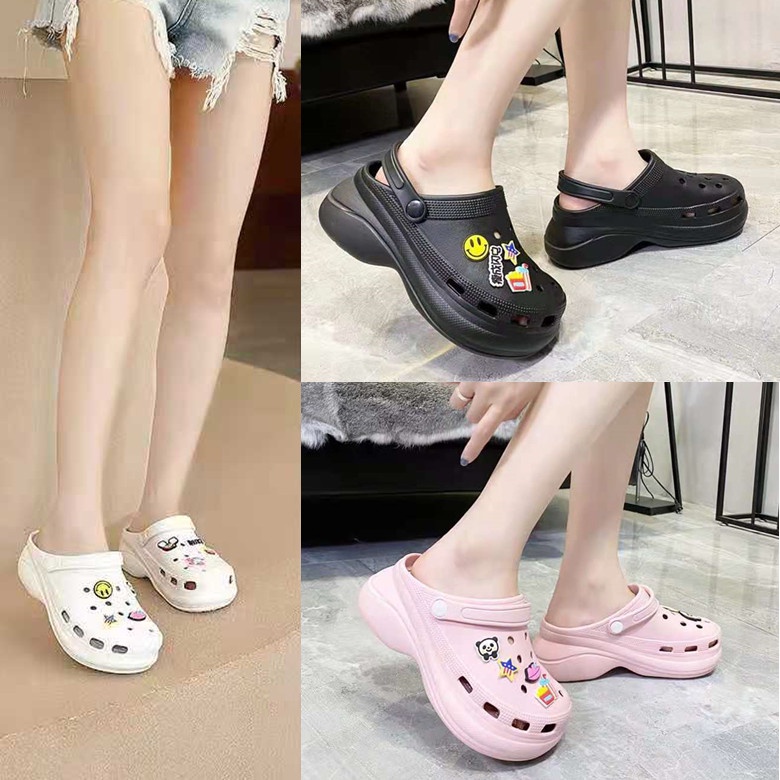CROCS women's platform sandals fashion high-heeled slippers with ...